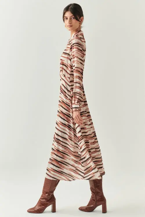 EXQUISE Fallon Chiffon Midi Dress