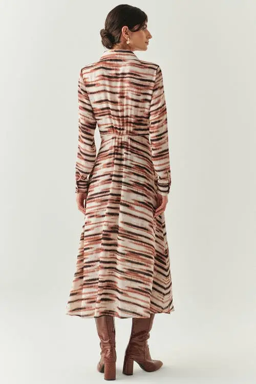 EXQUISE Fallon Chiffon Midi Dress