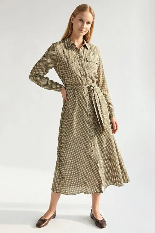 EXQUISE Clio Midi Shirt Dress