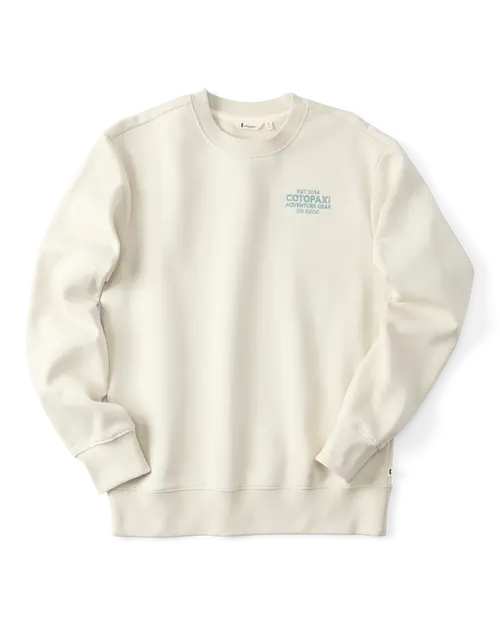 COTOPAXI Organic Cotton-recycled Polyester Blend Crewneck Sweatshirt With Graphic Detail - Mineral