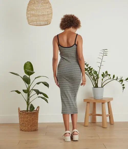 KNOWN SUPPLY Vermont Dress Organic Cotton Jacquard Knit