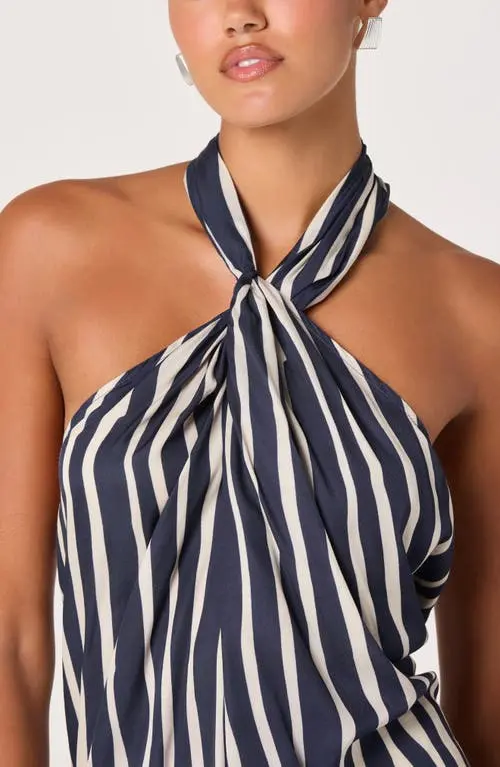 Astr The Label Cira Striped Halter Top