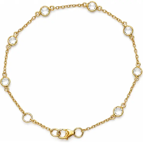 ZUVAN April Birthstone Bracelet Crystal - Gold