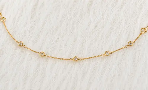 ZUVAN April Birthstone Bracelet Crystal - Gold