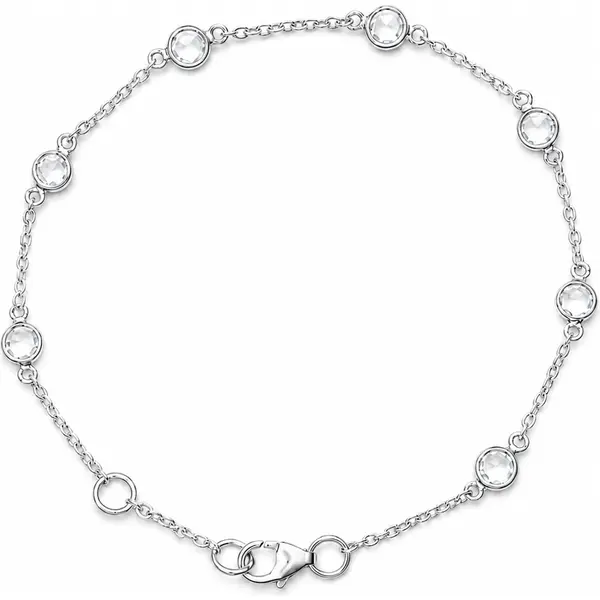 ZUVAN Crystal Birthstone Bracelet - Silver