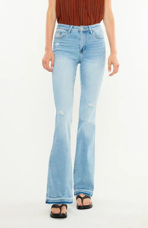 KANCAN ESSENTIALS Stephanie Essentials High Rise Flare Jeans - Medium Light