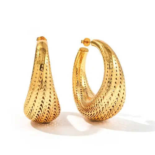 LAMINAR JEWELRY Flow Large Hoop Earrings - Gold