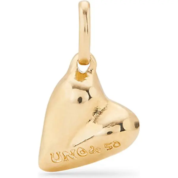 UNODE50 18k -plated Heart Shaped Charm - Gold