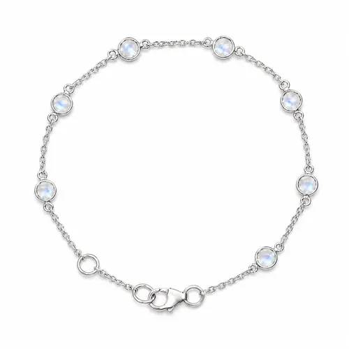 ZUVAN Aquamarine Birthstone Bracelet In Sterling - Silver