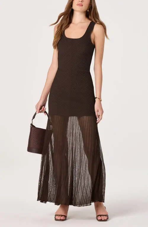 Astr The Label Sleeveless Ribbed Maxi Dress