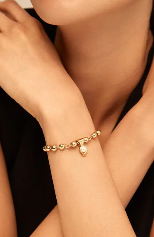 UNODE50 18k -plated Charm With Pearl