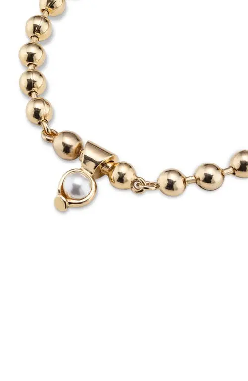 UNODE50 18k -plated Charm With Pearl