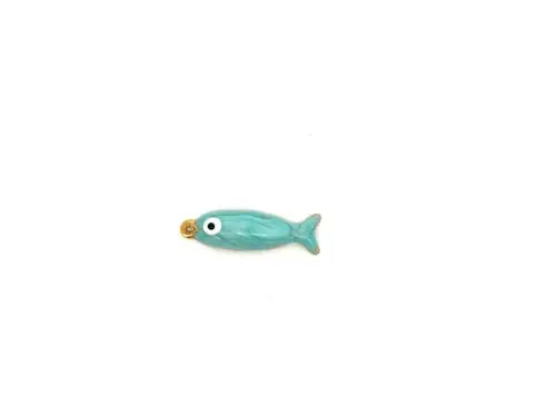 GEMINI JEWELRY Coastal Enamel Fish Pendant - Blue