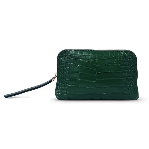 YOUZEY Muse Mini Croc Cosmetic Clutch - Green