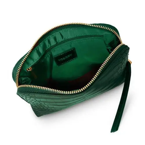YOUZEY Muse Mini Croc Cosmetic Clutch - Green