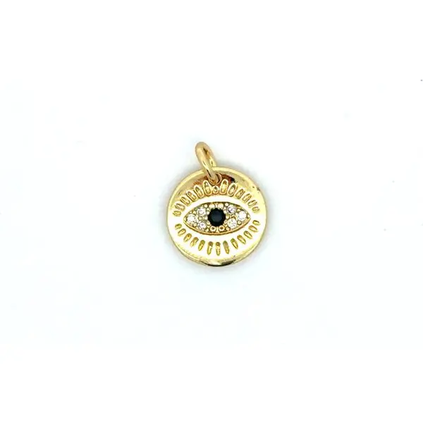 GEMINI JEWELRY Lucky Evil Eye Pendant - Yellow