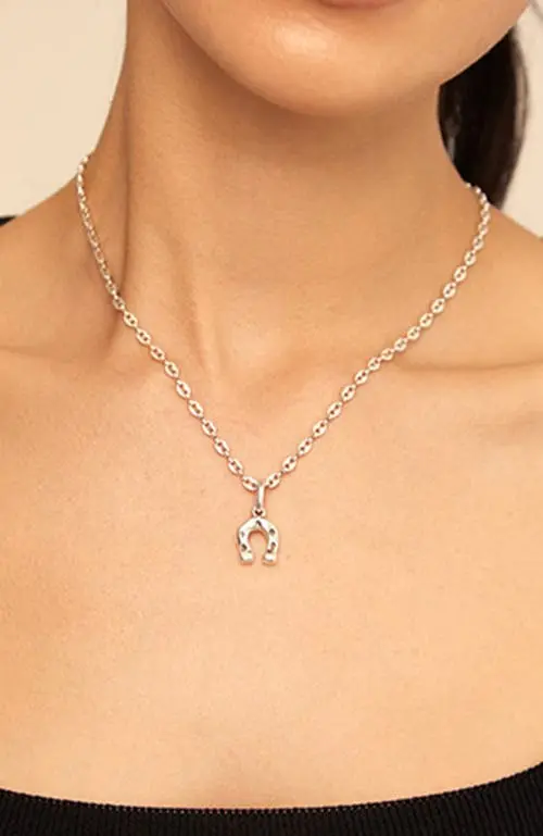 UNODE50 Sterling Plated Horseshoe Charm