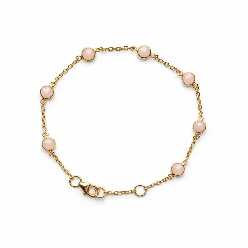 ZUVAN October Birthstone Bracelet Opal - Gold