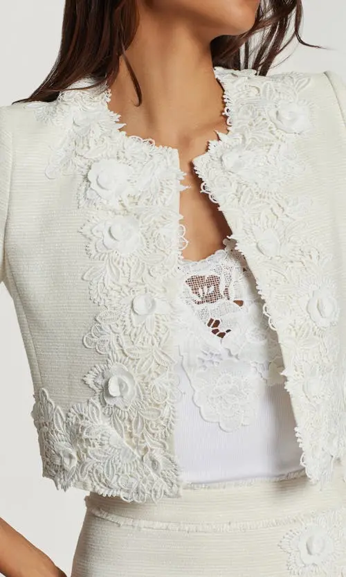 Generation Love Nicco Lace Combo Tweed Jacket