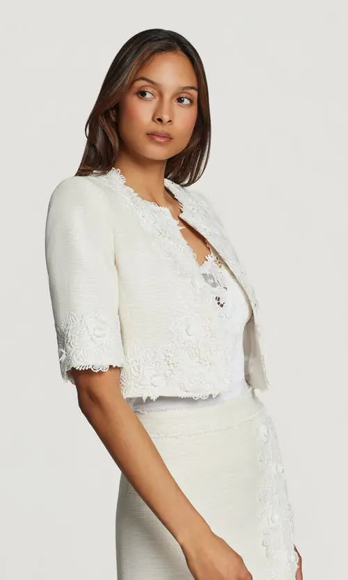 Generation Love Nicco Lace Combo Tweed Jacket