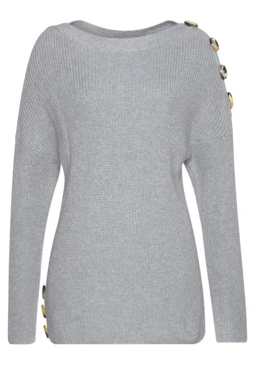LASCANA Button Detail Sweater
