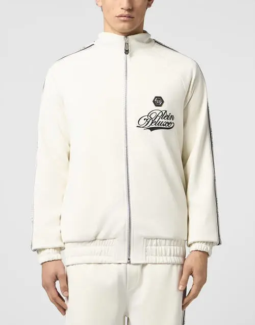 Philipp Plein Deluxe Signature Track Jacket - Offwhite