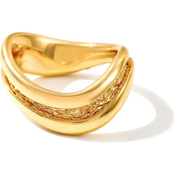 LAMINAR JEWELRY Currents Trace Ring - Gold