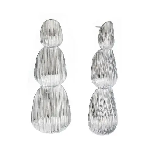 LAMINAR JEWELRY Cascade Layered Earrings - Silver