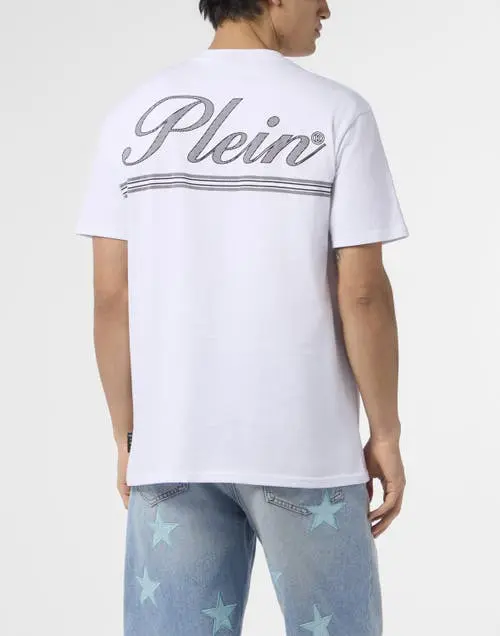 Philipp Plein Round Neck T-shirt Signature - White