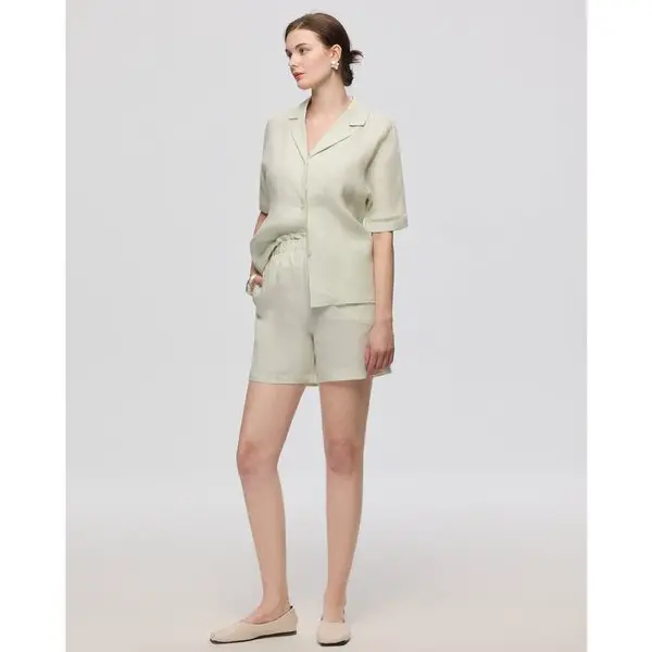 JUANA Hemp Pull-on Shorts - Light Mint