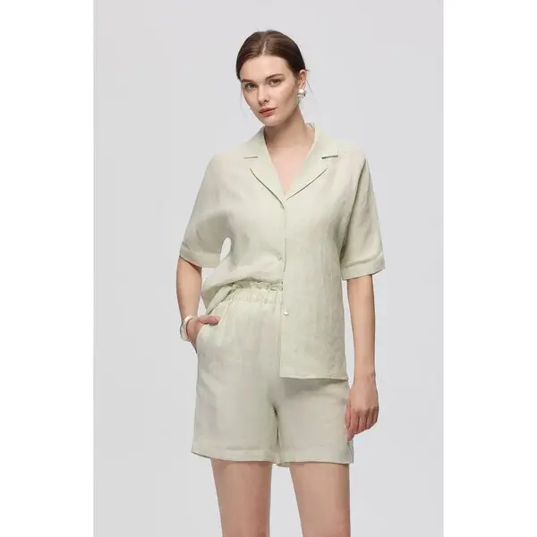 JUANA Hemp Pull-on Shorts - Light Mint