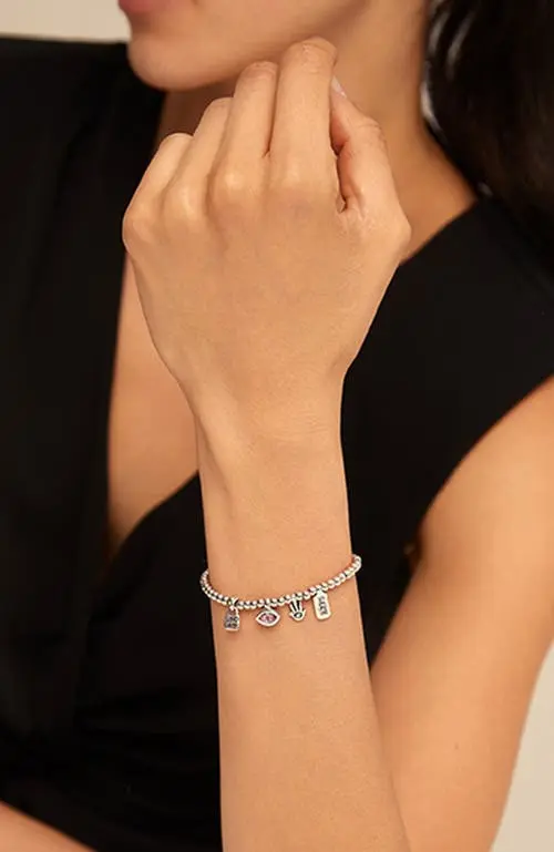 UNODE50 Plated Charm Bracelet With Crystal