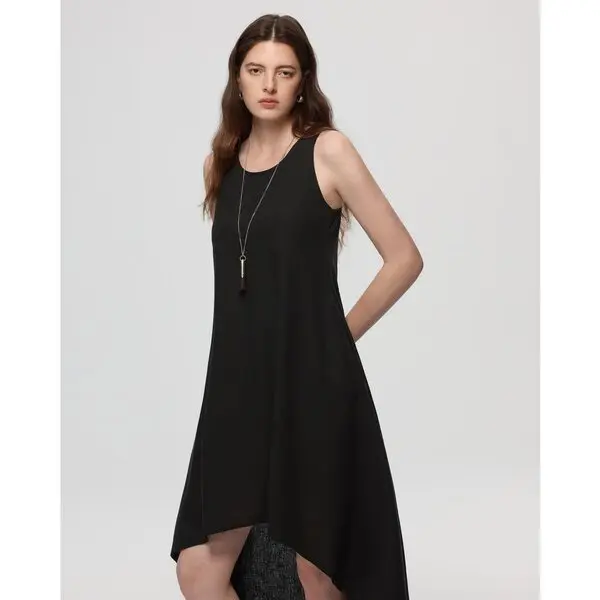 JUANA Hemp High Low Dress - Black