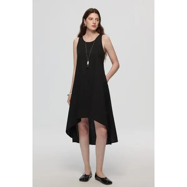JUANA Hemp High Low Dress - Black