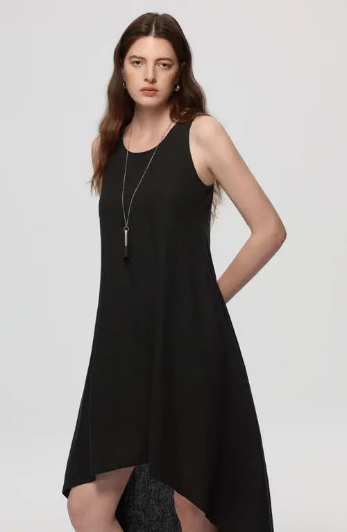 JUANA Hemp High Low Dress - Black