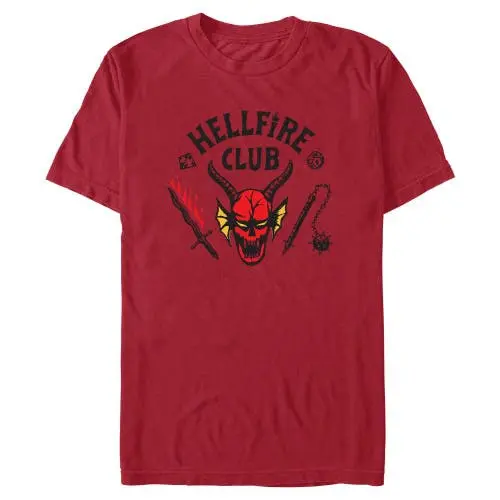 STRANGER THINGS Welcome To The Hellfire Club Graphic T-shirt - Cardinal