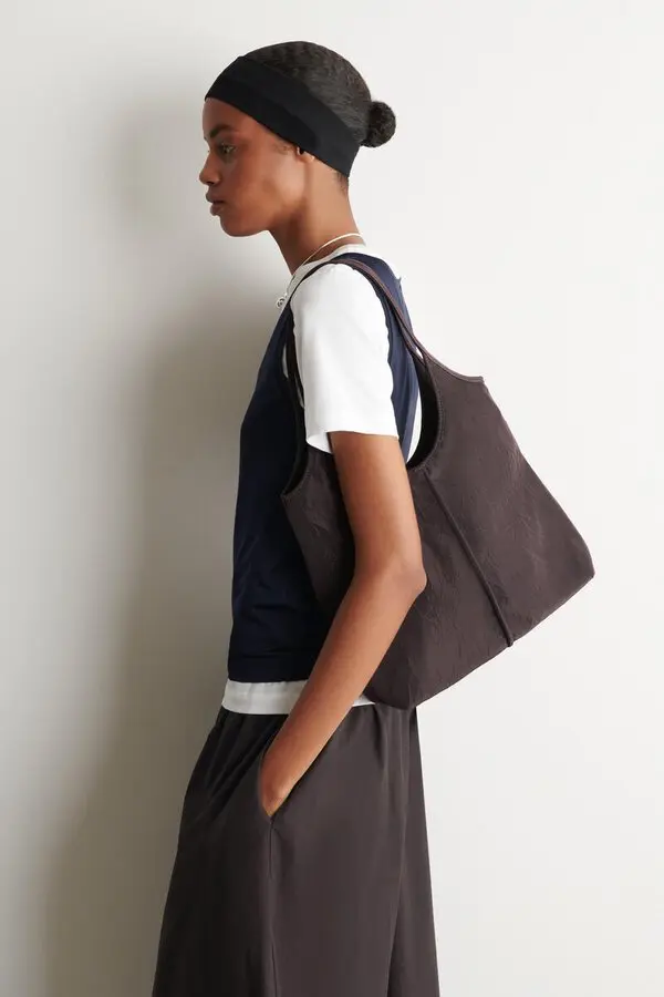 Cos Sculpted Tote Bag Crinkled Shell