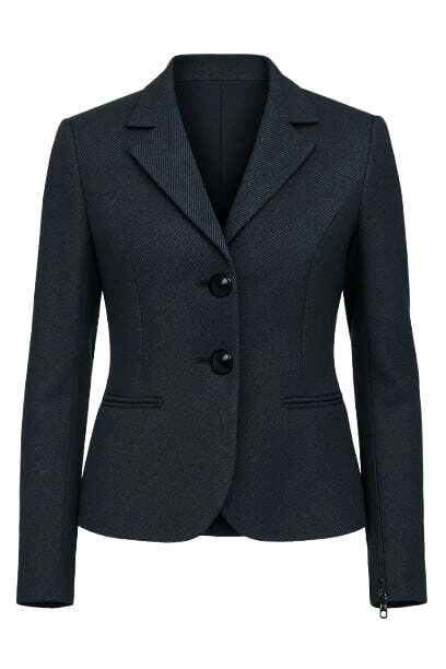 CONQUISTA Button Blazer With Zip Detail