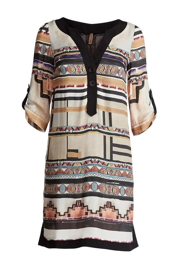 CONQUISTA Patterned Sack Dress By