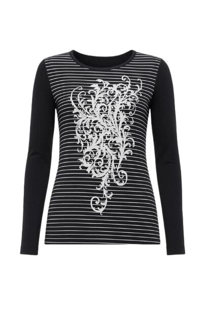 CONQUISTA Striped Long Sleeve Tee