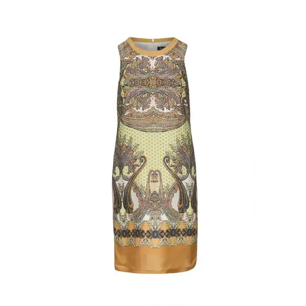 CONQUISTA Paisley Sleeveless Dress - Yellow