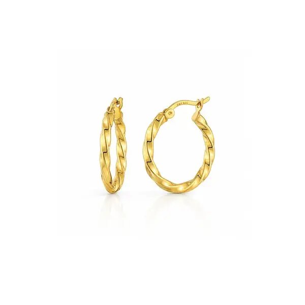 GOLD & HONEY Twisted Huggie Earrings - Gold