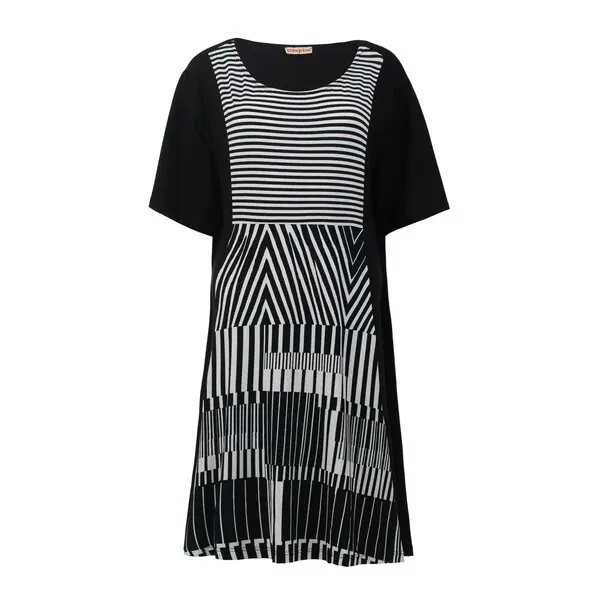 CONQUISTA Monochrome Melody Dress - Black