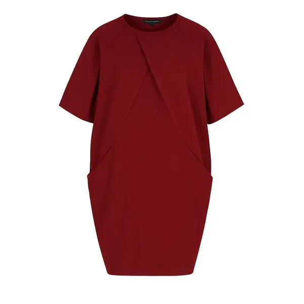 CONQUISTA Relaxed-fit Dress In Heavy Jersey Cotton-elastane - Red
