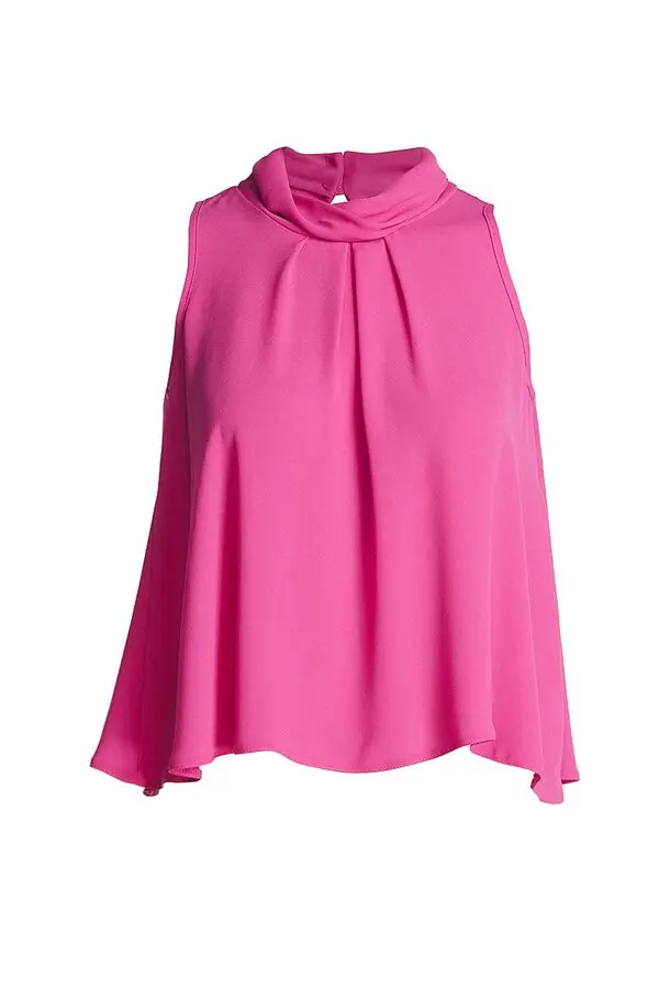 CONQUISTA Sleeveless Top With Pleat Detail - Pink
