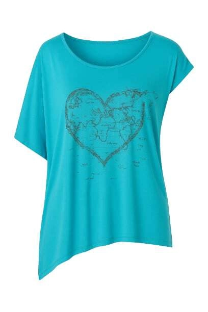 CONQUISTA Asymmetric Printed Top