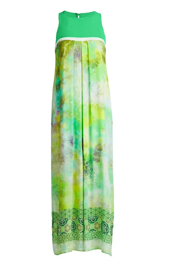 CONQUISTA Sleeveless Maxi Dress - Green