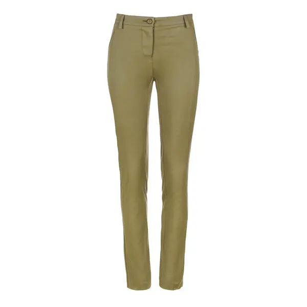 CONQUISTA Olive Fitted Full Length Pants