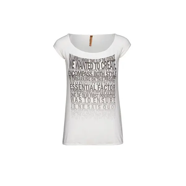 CONQUISTA Cap Sleeve Print Top