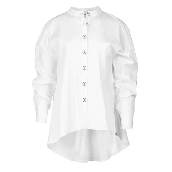 CONQUISTA Blouse With Mandarin Collar